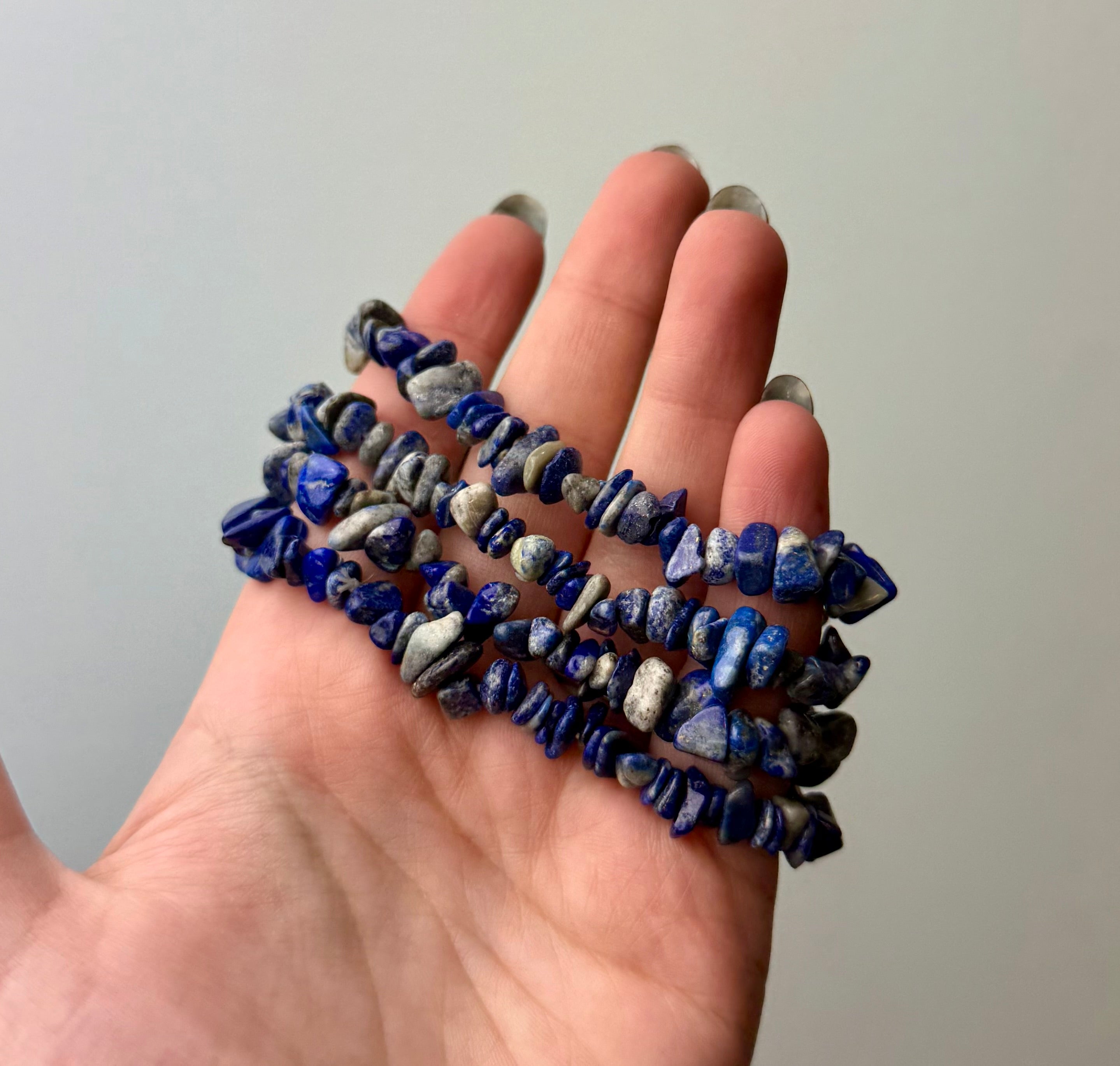 Lapis lazuli chip bracelets – Lucy's Crystal Cove