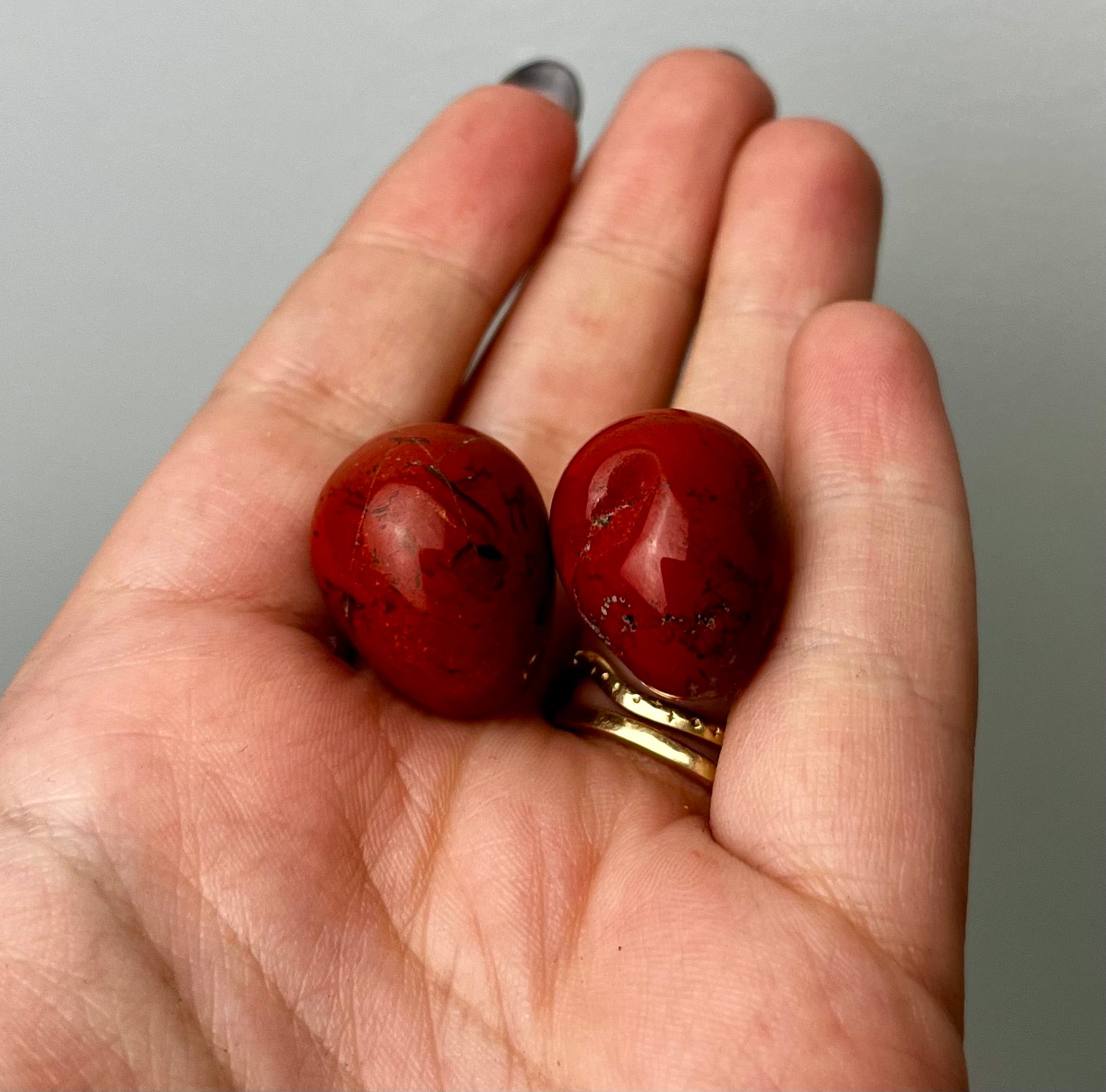 Red jasper mini eggs – Lucy's Crystal Cove